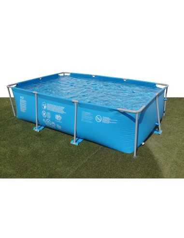 Piscina desmontable rectangular con contrafuertes