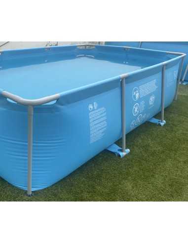 Piscina desmontable rectangular con contrafuertes